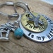 The Beach is My Happy Place Hand Stamped Key Chain Beach Key - Etsy