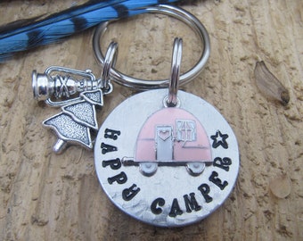 Happy Camper Key Chain - Etsy