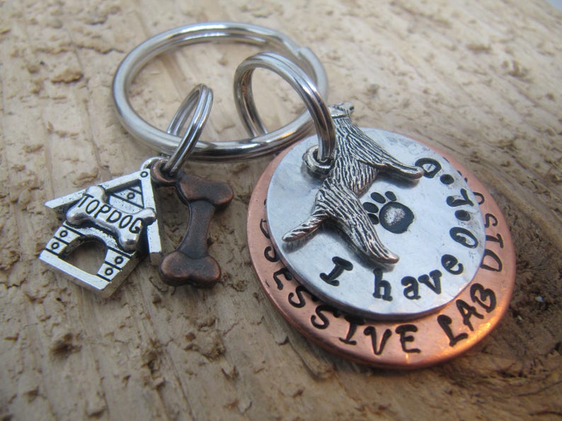 Labrador Key Chain Hand Stamped Labrador Key Chain Labrador - Etsy