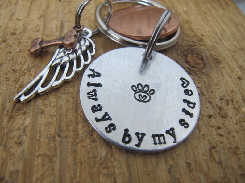 Cat Memorial Key Chainhand Stamped Pet Key Chain cat | Etsy