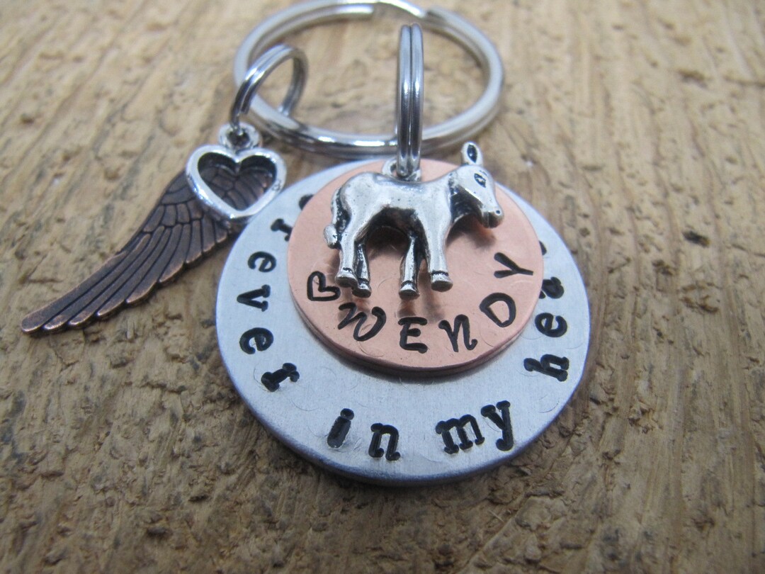 Donkey Memorial. Donkey Key Chain, Donkey Charm, Loss of Donkey, Hand ...