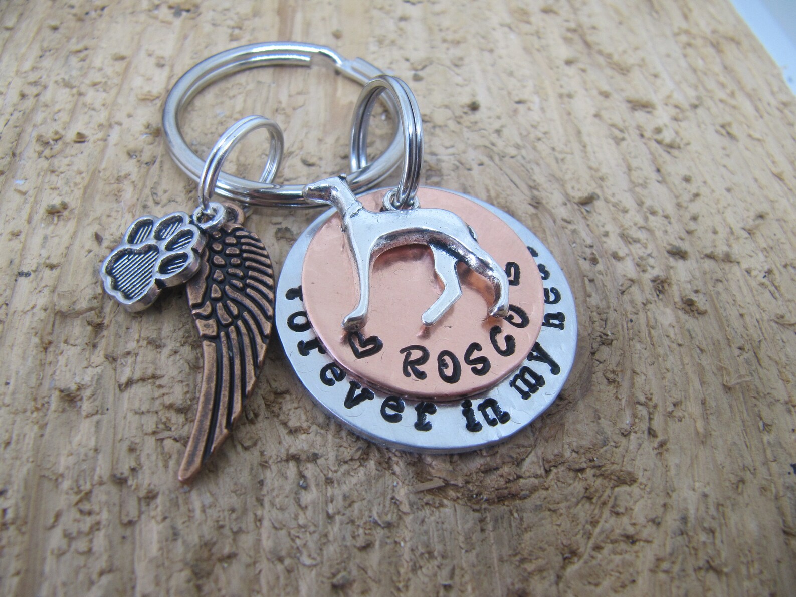 Pet Memorial Key Chain, Greyhound Memorial , Whippet Memorial , Whippet ...