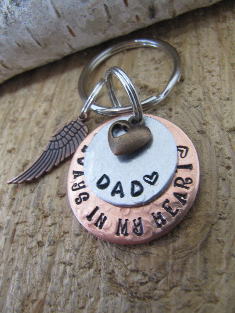 Dad Memorial Key Chain, Memorial Keychain for Dad, Loss of Father, Key ...