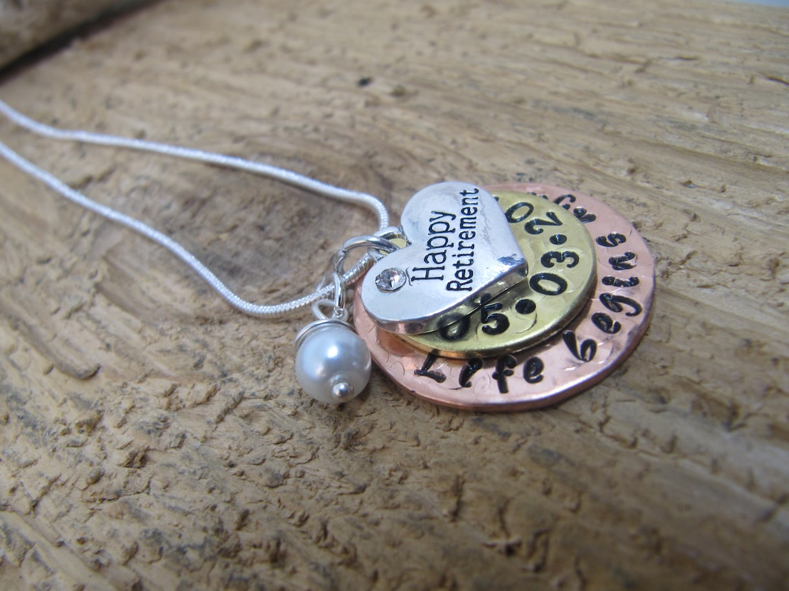 Retirement Jewelry Retirement Gift Gift for Retirement Hand - Etsy