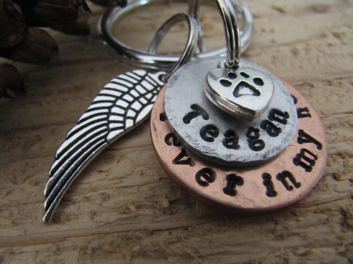 Pet Memorial Keychain//hand Stamped Pet Key Chain//dog - Etsy