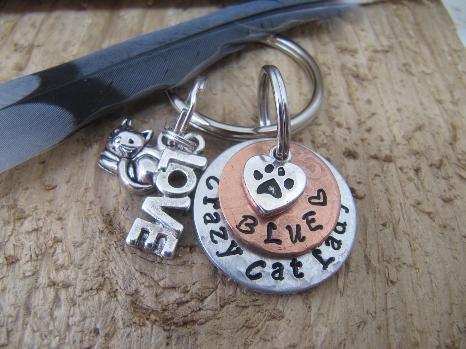 Crazy Cat Lady Keychain//cat Keychain//cat Lover Keychain//cat - Etsy