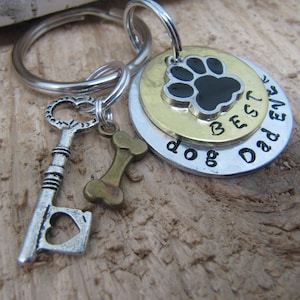 Best Dog Dad,gift for Dad,dog Dad, Hand Stamped Key Chain, Fathers Day ...