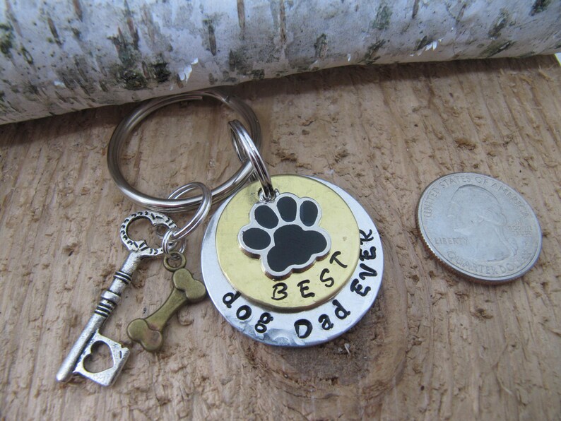 Best Dog Dad,gift for Dad,dog Dad, Hand Stamped Key Chain, Fathers Day ...