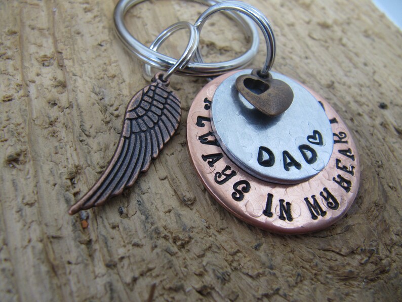 Dad Memorial Key Chain Memorial Keychain for Dad Loss of | Etsy