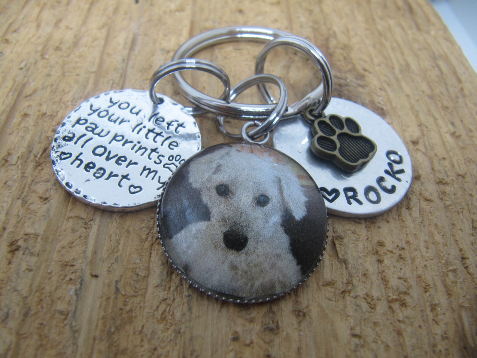 Pet Photo Keychain Photo Memorial Keychain Cabochon | Etsy