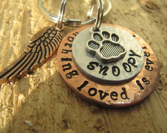 Pet Memorial Keychain,nothing Loved is Ever Lost,dog Memorial,memorial ...