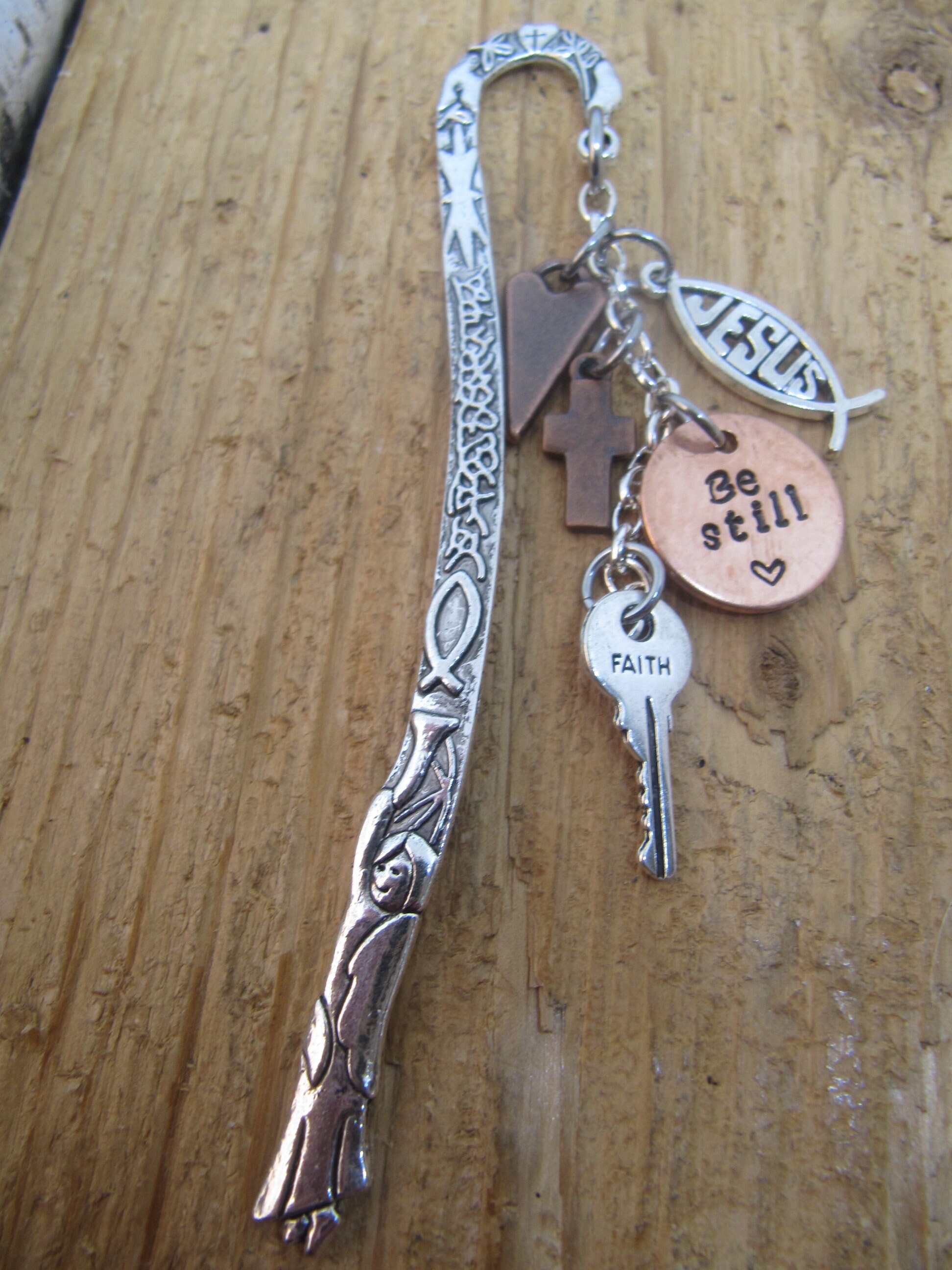 Jesus Bookmark Handstamped Bookmark Bible Bookmark Be Still | Etsy
