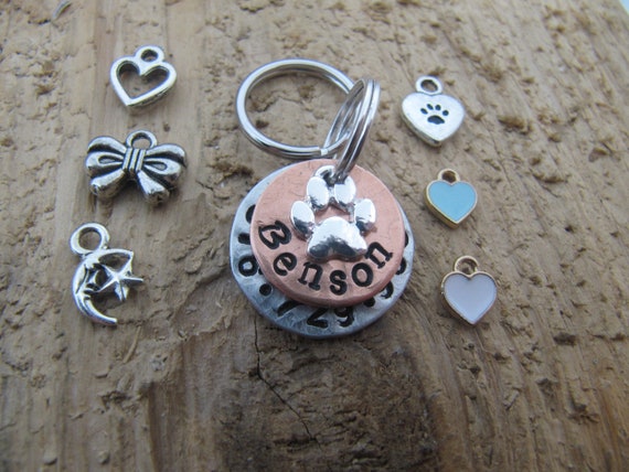 Puppy ID tag Kitten ID tag Pet ID tag Dog name tag Cat | Etsy