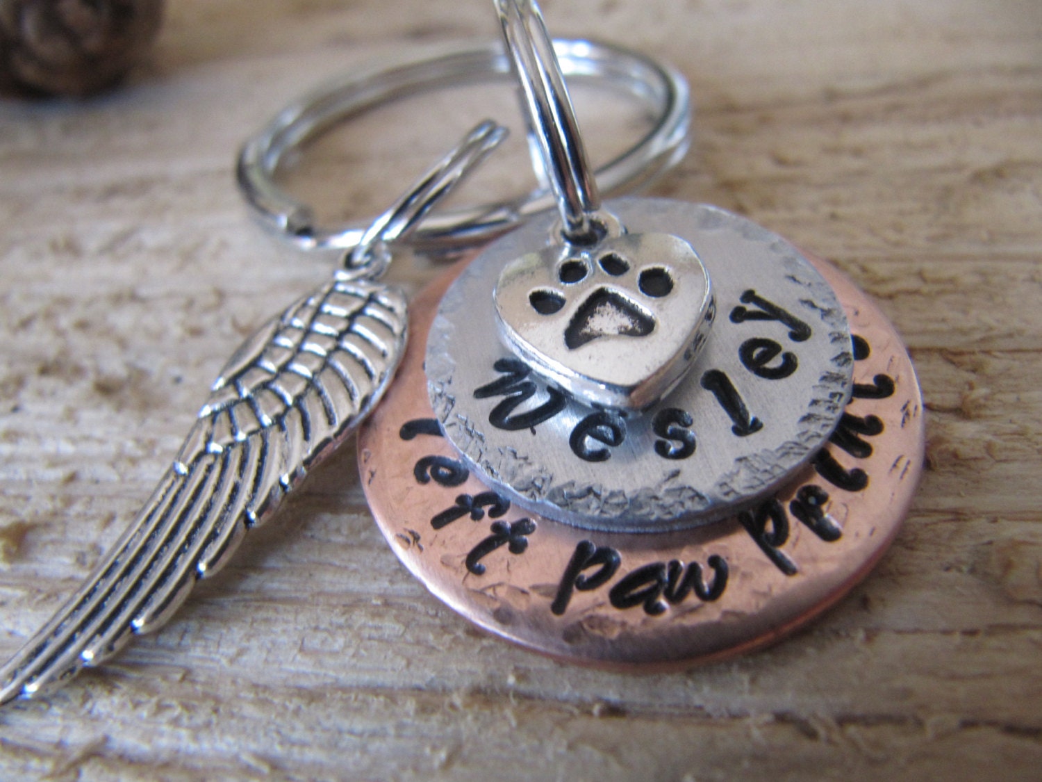 Pet Memorial Keychainhand Stamped Pet Key Chaindog | Etsy