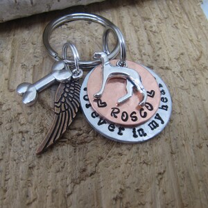 Pet Memorial Key Chain, Greyhound Memorial , Whippet Memorial , Whippet ...