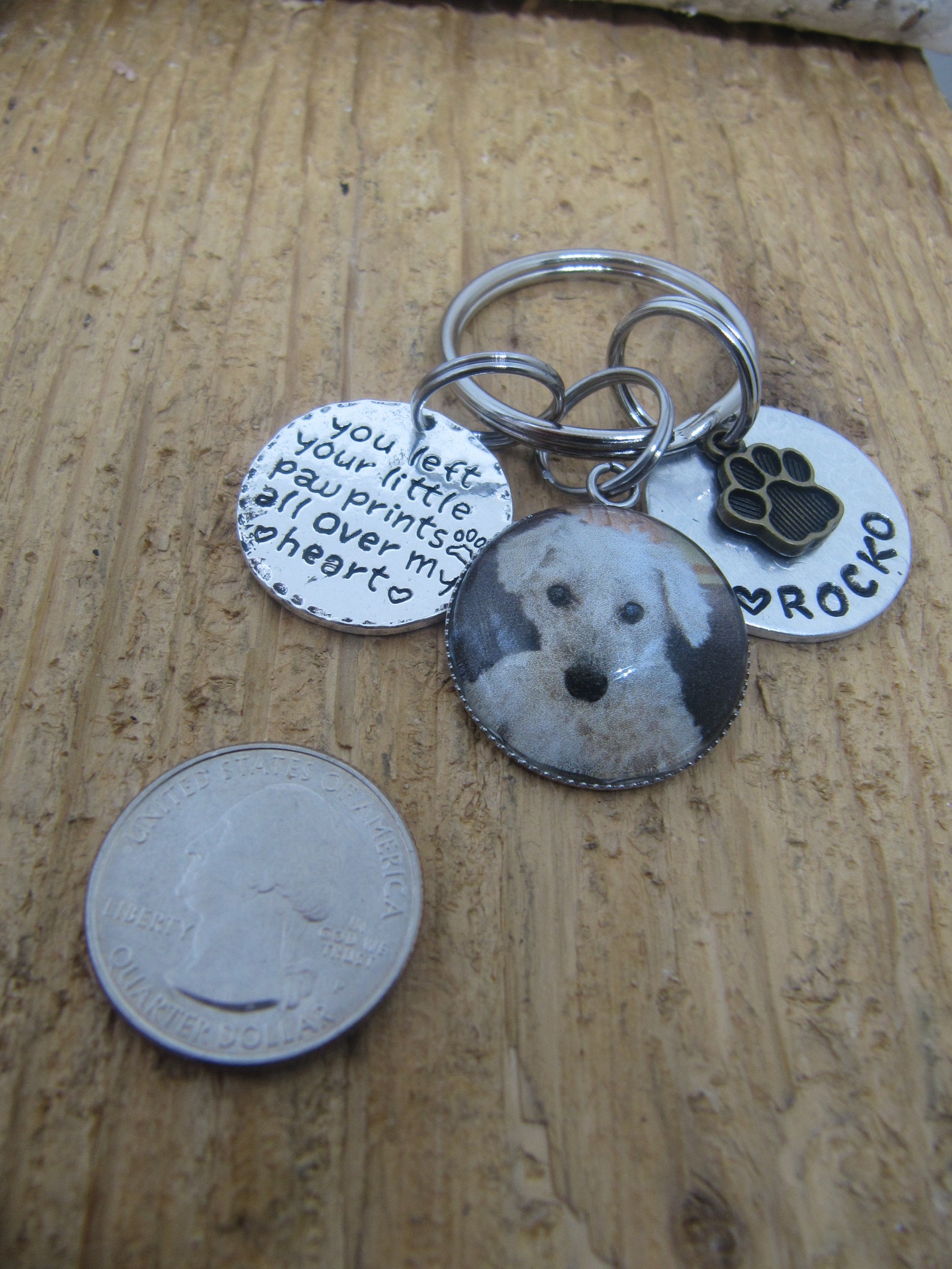 Pet Photo Keychain Photo Memorial Keychain Cabochon | Etsy