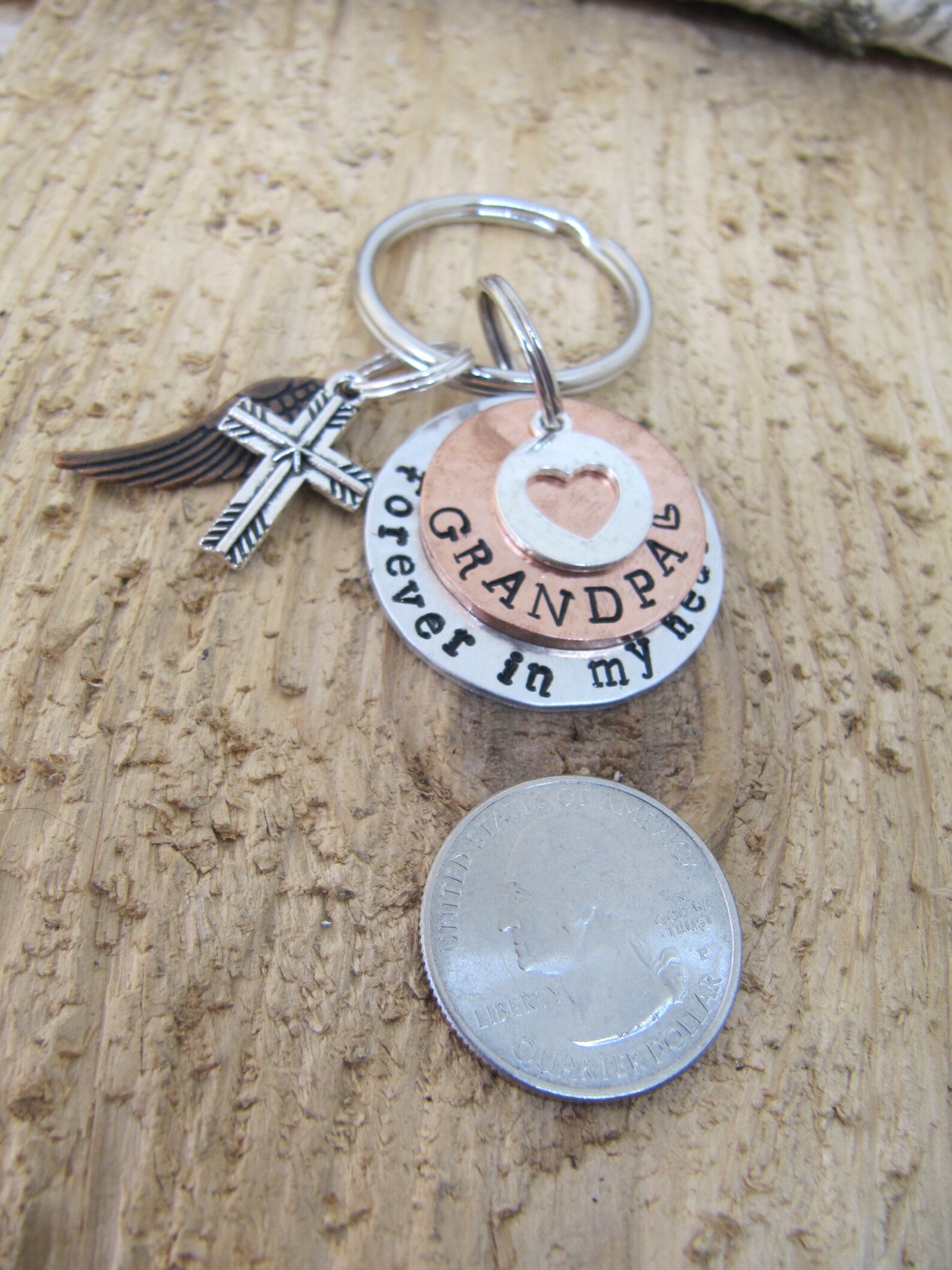 Memorial Key Chain,grandpa Memorial, Memorial for Grandpa, Loss of ...
