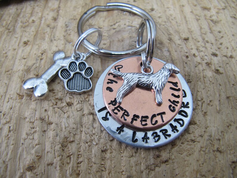 Labrador Key Chain Hand Stamped Key Chain Labrador Jewelry - Etsy