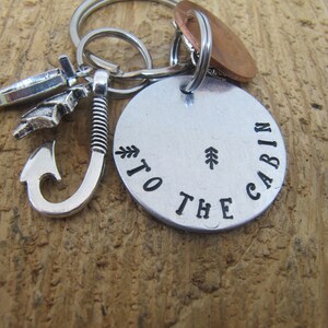 Lake Key Chain, Cabin Key Chain, Escape to the Lake, Hand Stamped Key ...
