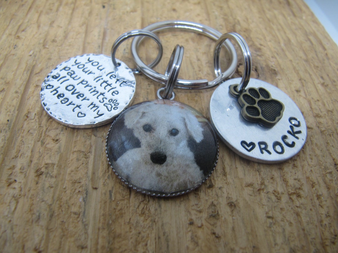 Pet Photo Keychain, Photo Memorial Keychain, Cabochon Keychain, Dog ...