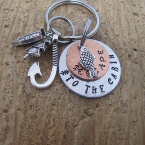 Lake Key Chain, Cabin Key Chain, Escape to the Lake, Hand Stamped Key ...