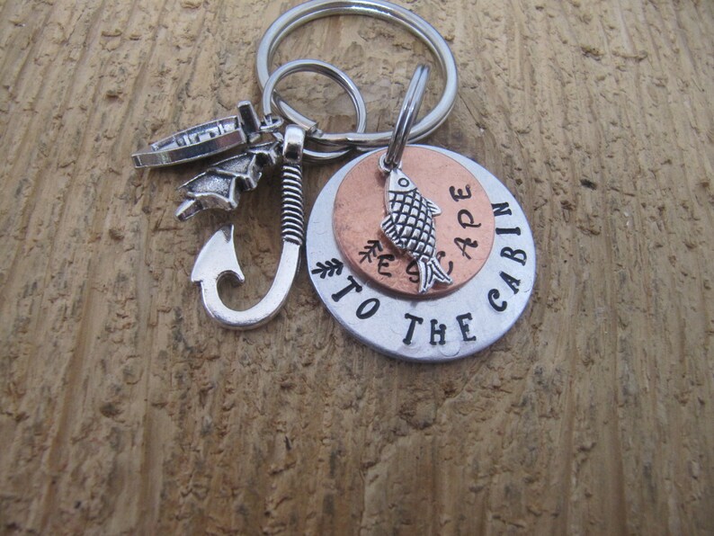 Lake Key Chain Cabin Key Chain Escape to the Lake Hand - Etsy