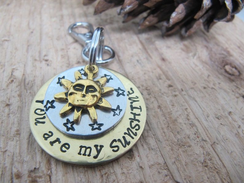 You Are My Sunshine Hand Stamped Key Chainbff Gift Sunshine - Etsy