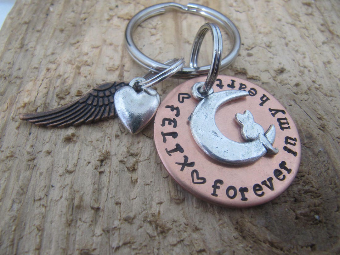 Pet Memorial Keychain, Loss of Pet, Death of Pet, Cat Memorial ...