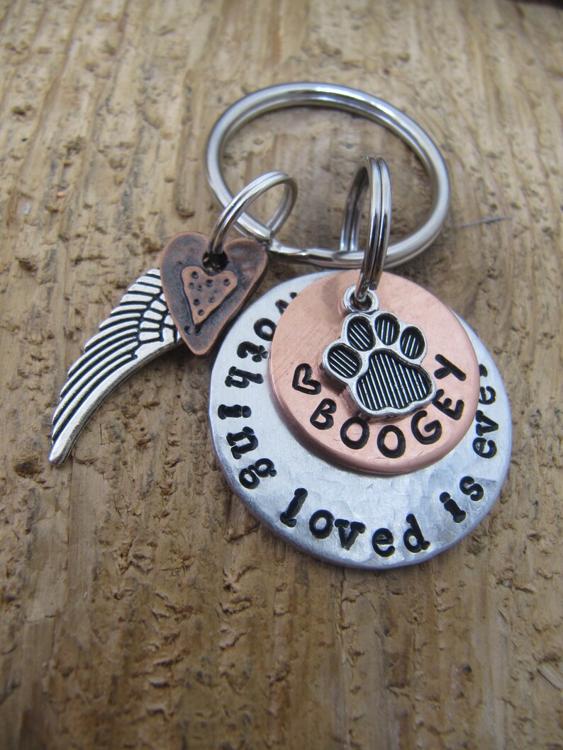 Dog Memorial Puppy Memorial Pet Memorial Key Chain Loss of - Etsy
