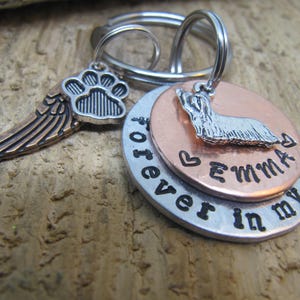 Pet Memorial Key Chain Yorkie Memorial Yorkie Dog Jewelry - Etsy