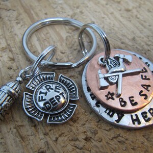 Fire Fighter Key Chain, Gift for Fireman, Fire Fighter, Be Safe ...
