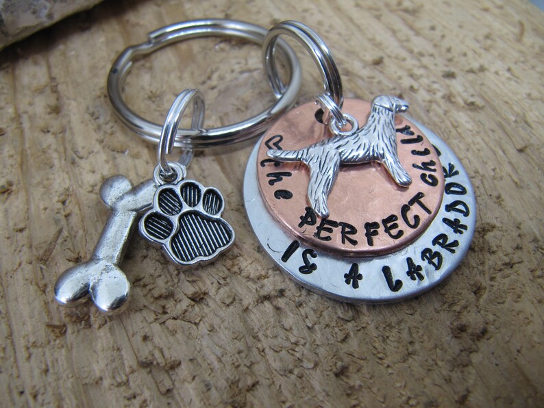 Labrador Key Chain Hand Stamped Key Chain Labrador Jewelry - Etsy