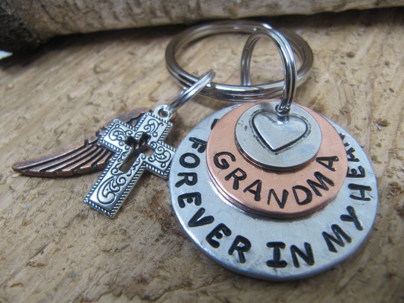 Grandma Memorial Memorial Key Chain Loss of Grandma Key - Etsy