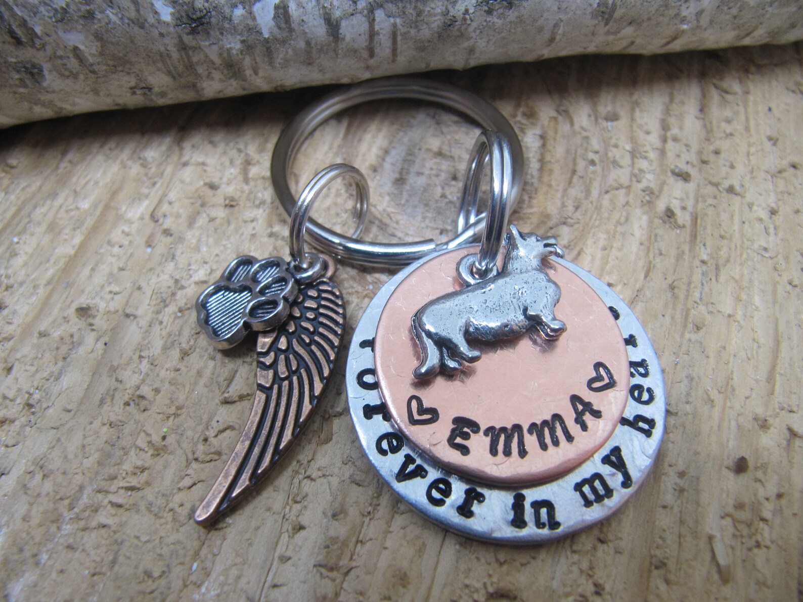Pet Memorial Key Chain, Corgi Dog Memorial , Corgi Jewelry , Welsh ...