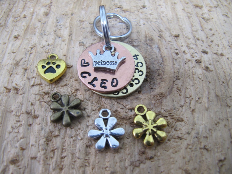 Puppy Name Tag Kitten Tag Pet ID Tagdog Tagcustom Pet - Etsy