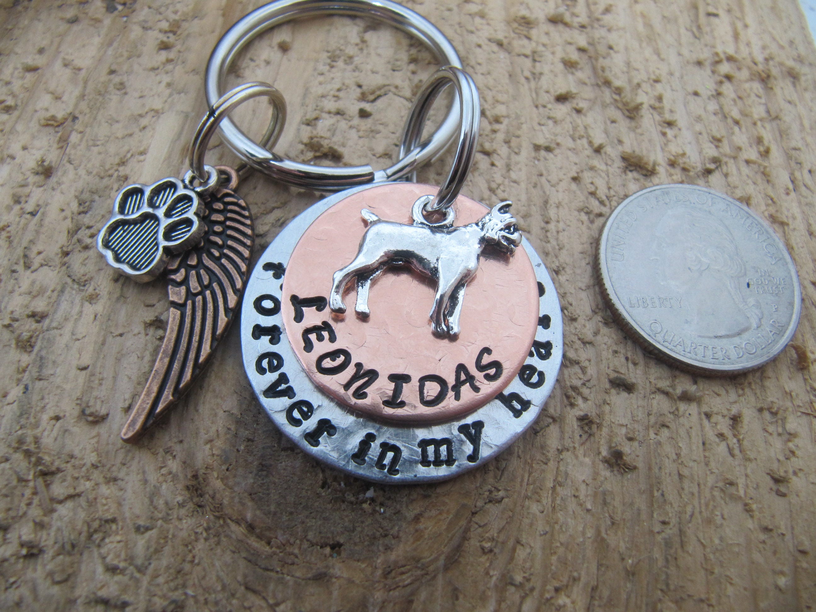 Pet memorial key chain Boxer dog memorial Boxer dog jewelry | Etsy