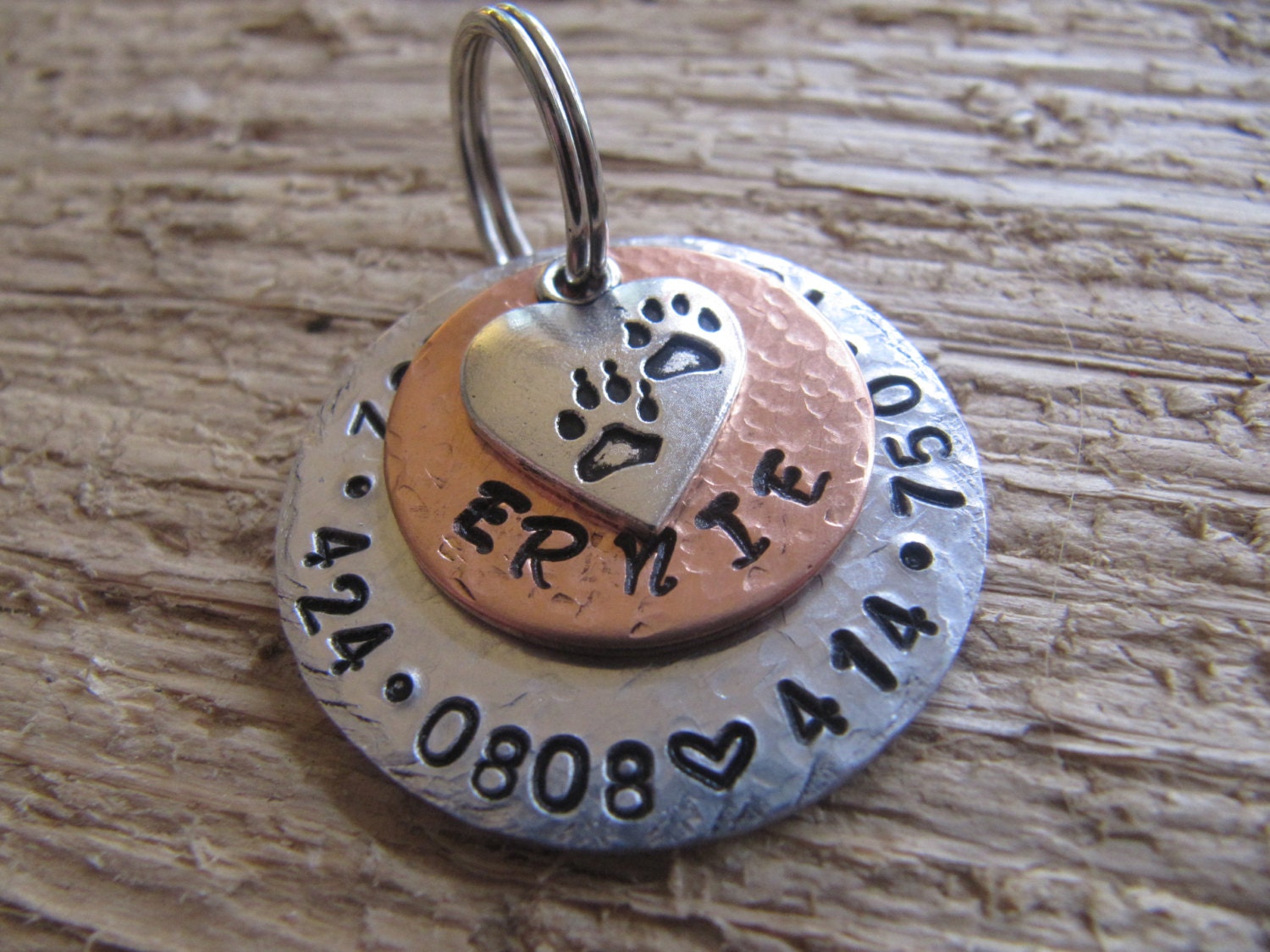 Pet ID tag//dog tag//Tag for large dog//Two phone number pet | Etsy