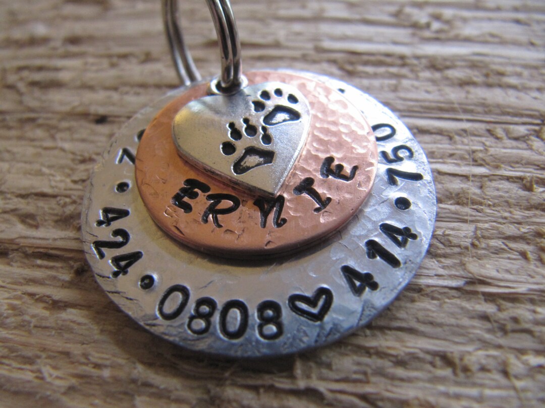 Pet ID Tag//dog Tag//tag for Large Dog//two Phone Number Pet Id Tag ...