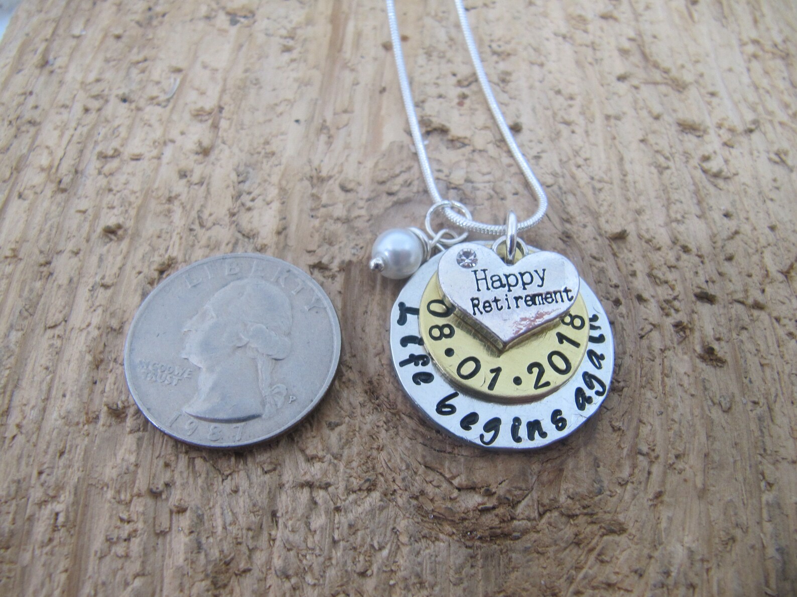 Retirement Jewelry Retirement Gift Gift for Retirement Hand - Etsy