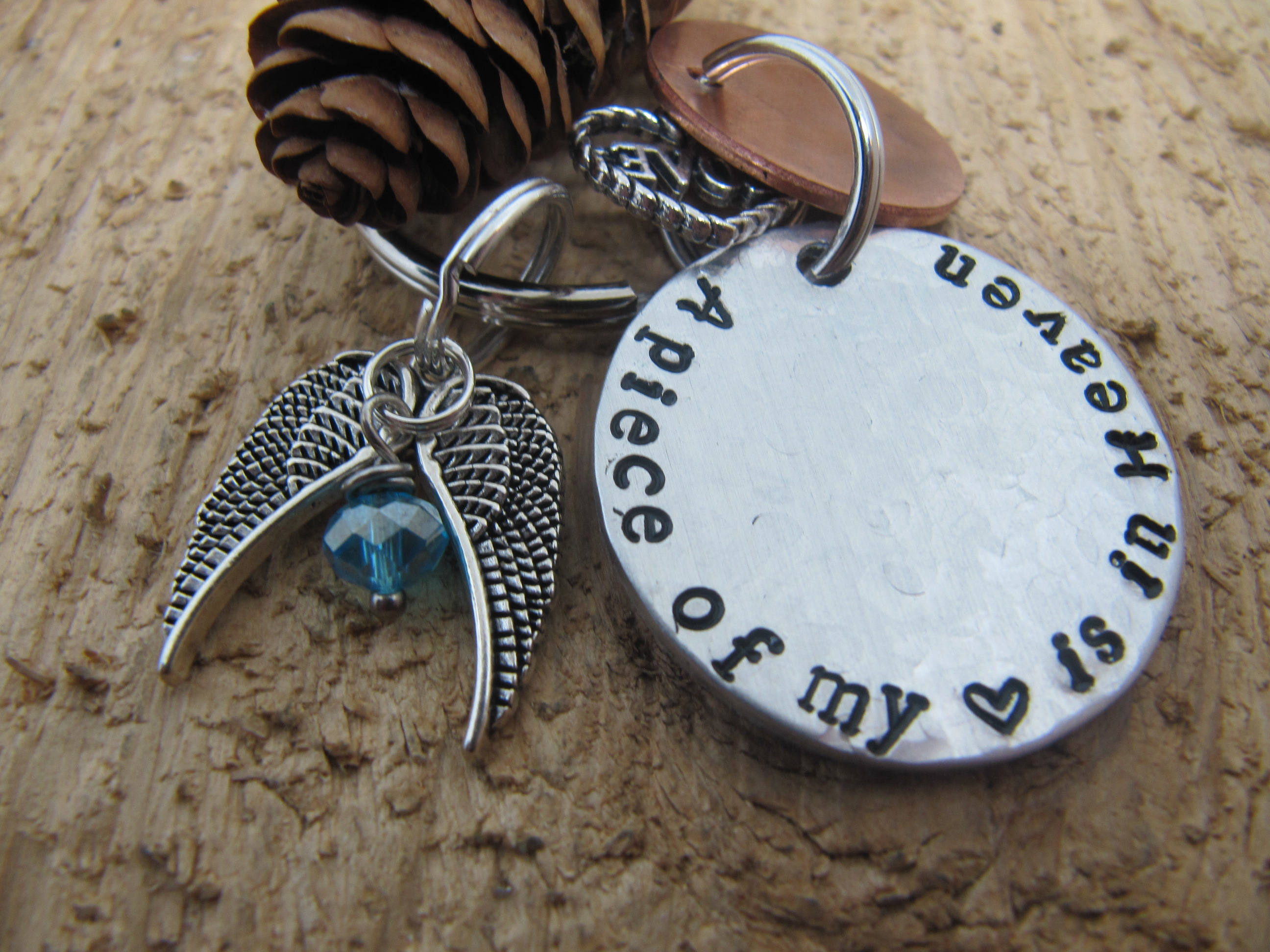 Memorial Key Chain,dad Memorial,mom Memorial,a Piece of My Heart is in ...