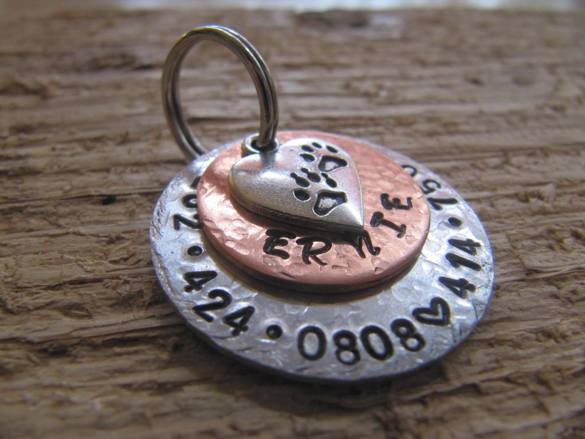 Pet ID tag//dog tag//Tag for large dog//Two phone number pet | Etsy