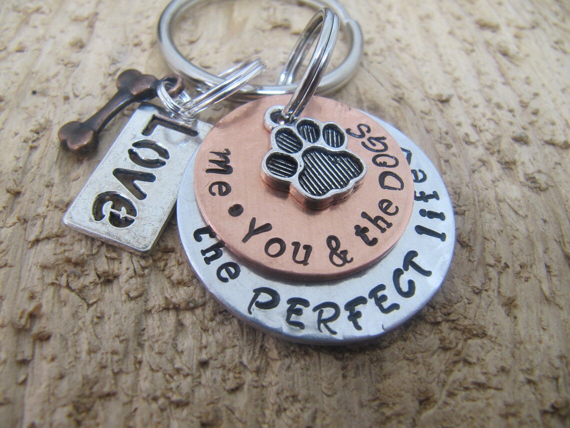 Dog Key Chain. Anniversary Gift Me You and the Dogs Dog - Etsy