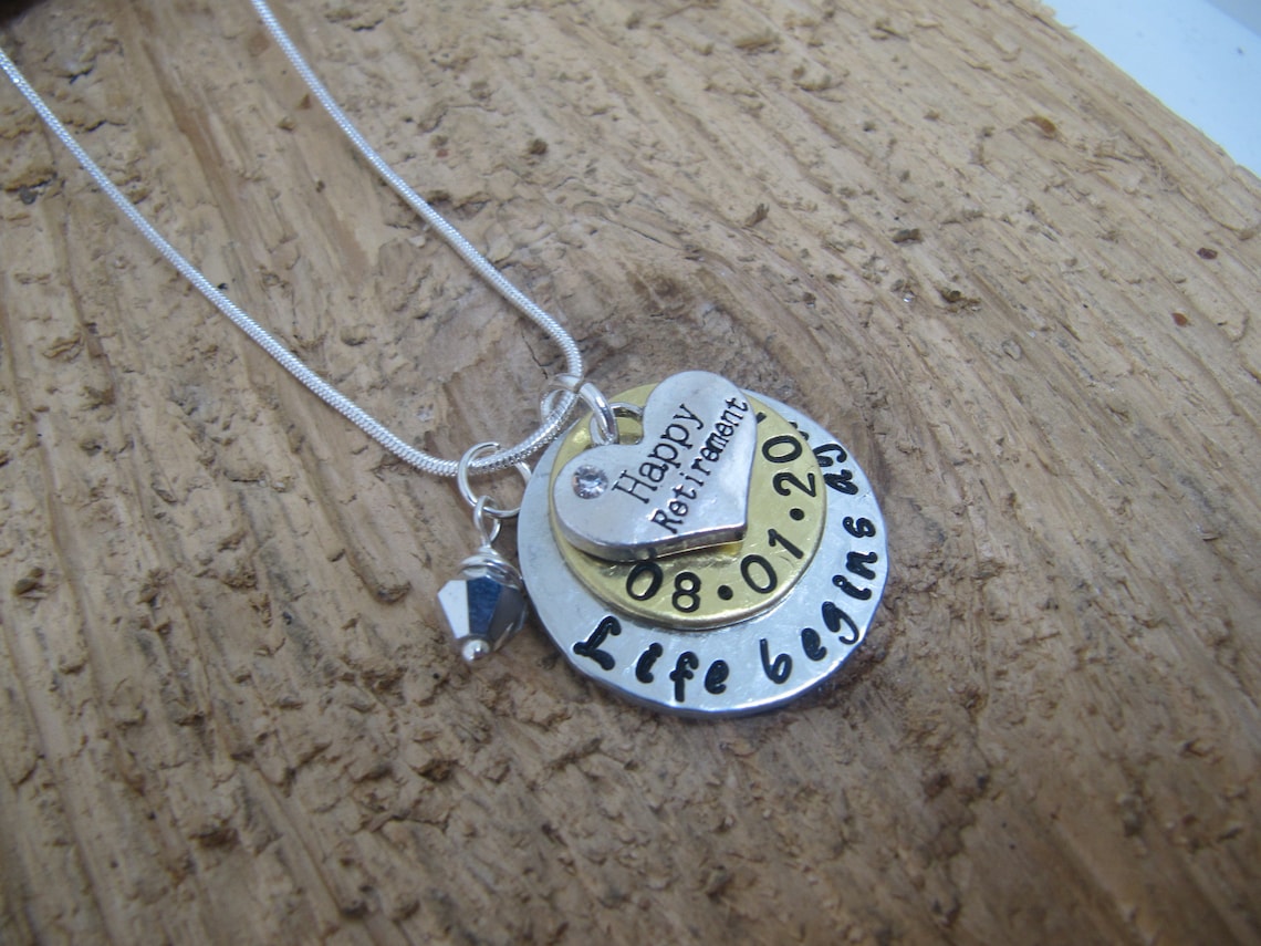 Retirement Jewelry Retirement Gift Gift for Retirement Hand - Etsy