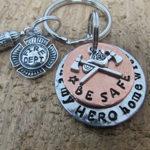 Fire Fighter Key Chain, Gift for Fireman, Fire Fighter, Be Safe ...