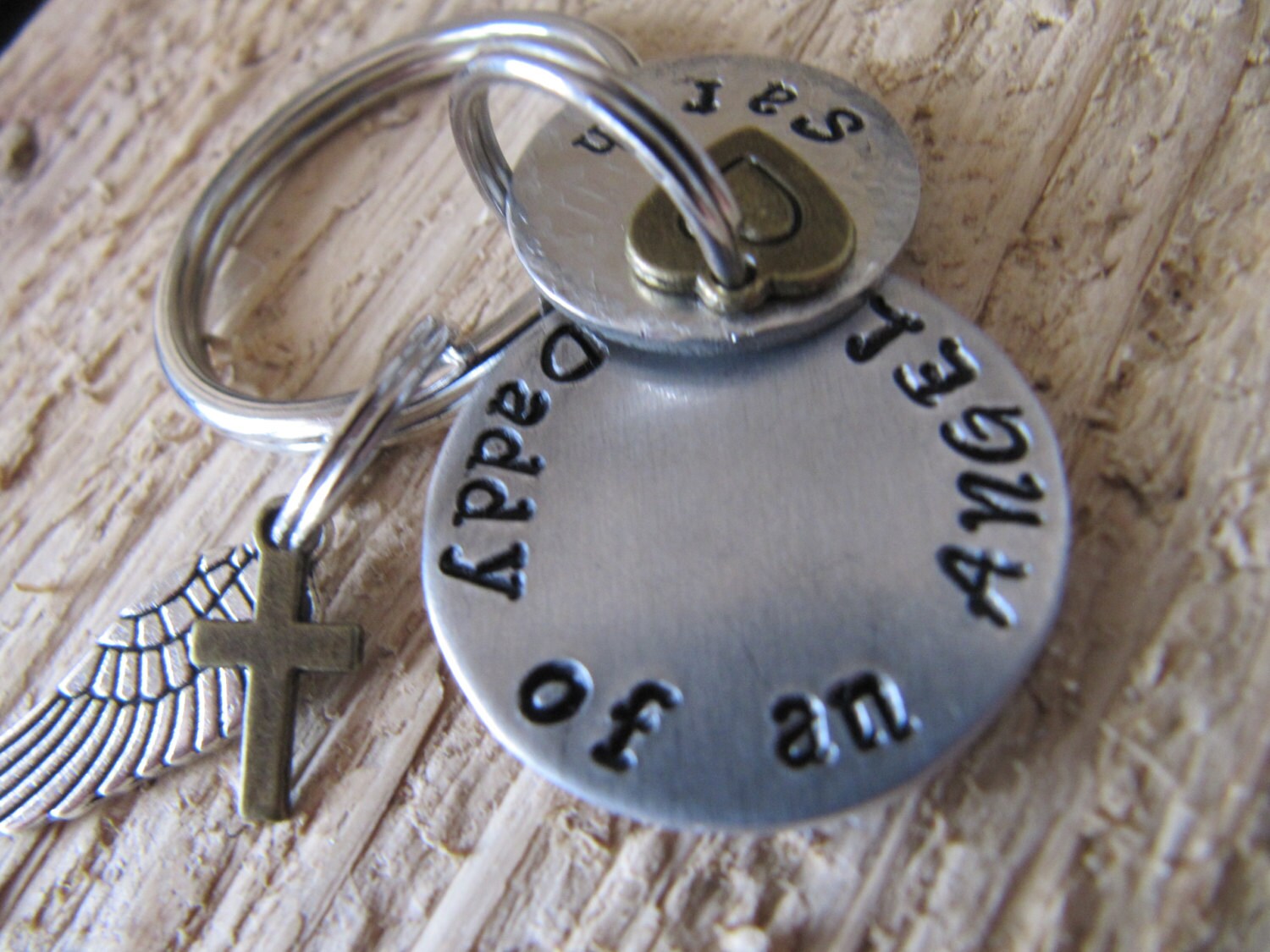 Daddy of an Angel//hand Stamped Keychain//loss of Child//stillborn Gift ...