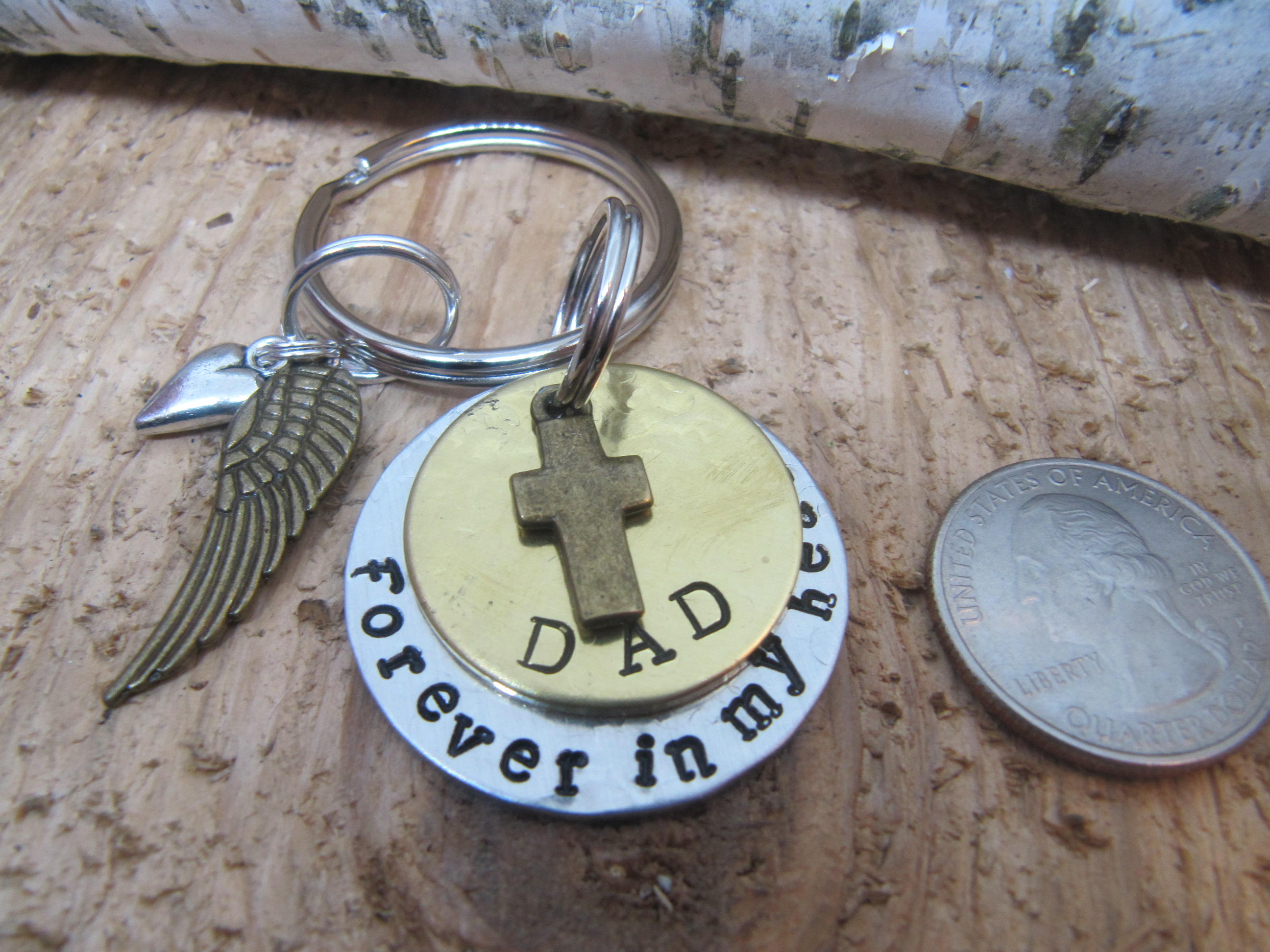 Memorial Key Chaindad Memorialmom Memorialgrandpa | Etsy