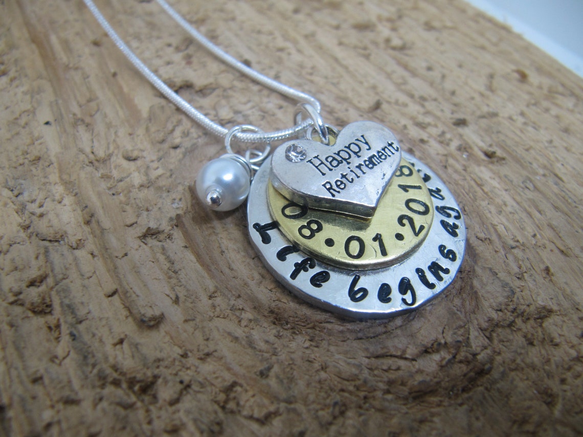 Retirement Jewelry Retirement Gift Gift for Retirement Hand - Etsy