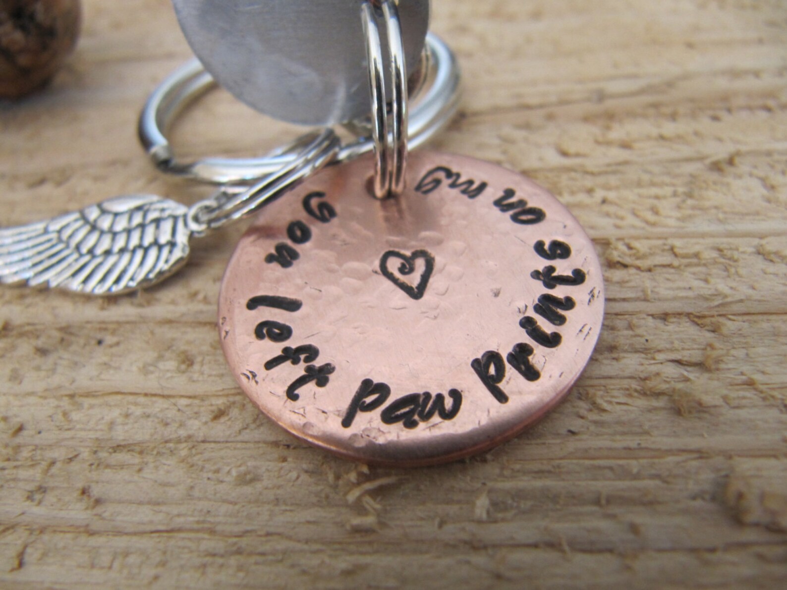Pet Memorial Keychainhand Stamped Pet Key Chaindog - Etsy