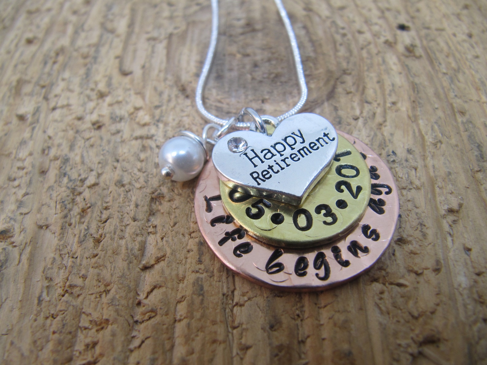 Retirement Jewelry Retirement Gift Gift for Retirement Hand - Etsy