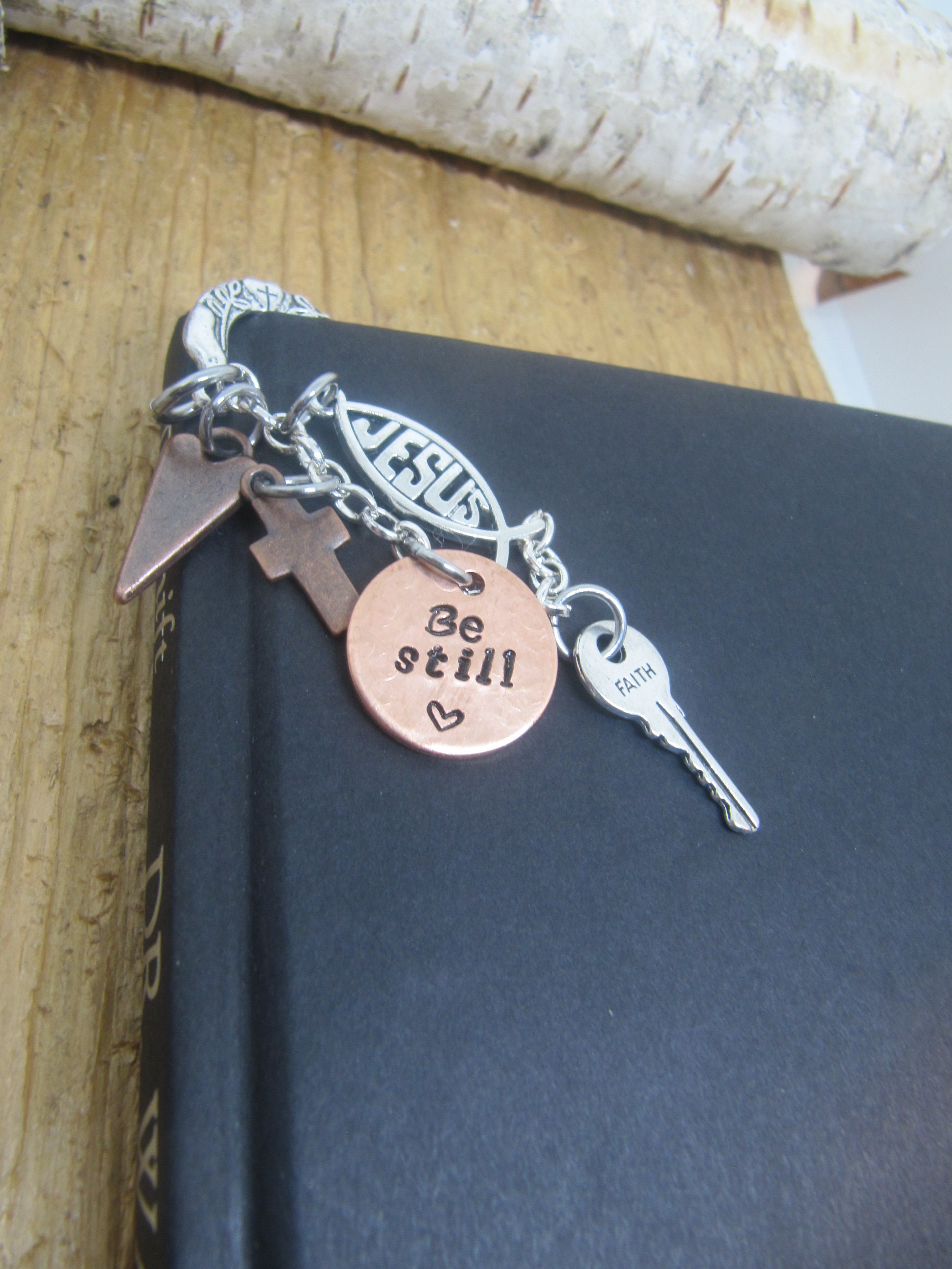 Jesus Bookmark Handstamped Bookmark Bible Bookmark Be Still | Etsy